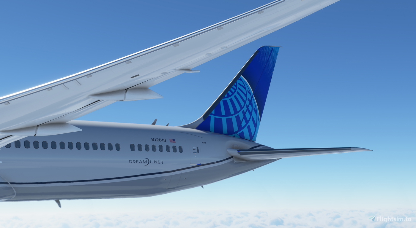 United Airlines B787-10 New colors for Microsoft Flight Simulator | MSFS