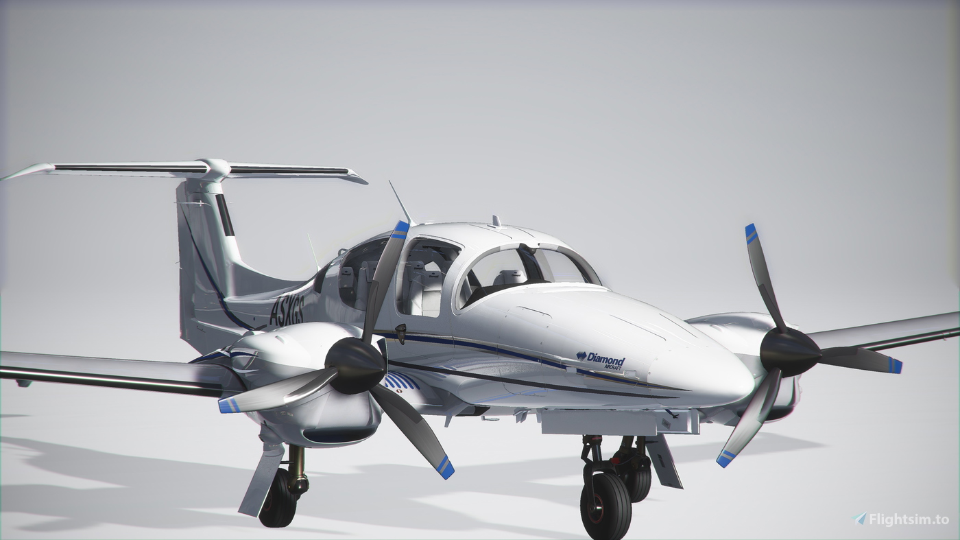 Diamond DA62 White-Blue for Microsoft Flight Simulator | MSFS