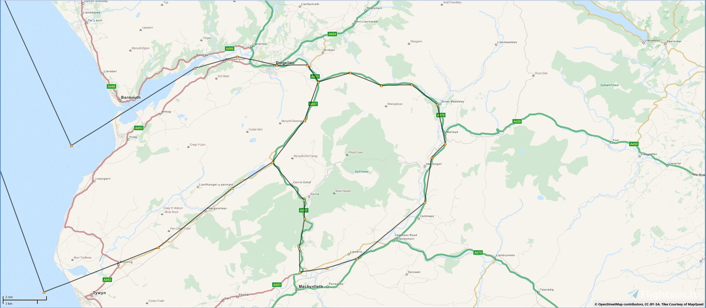 Mach Loop - Low Flying Area 7 (RAF/USAF), Wales, Snowdonia, UK (Flight ...