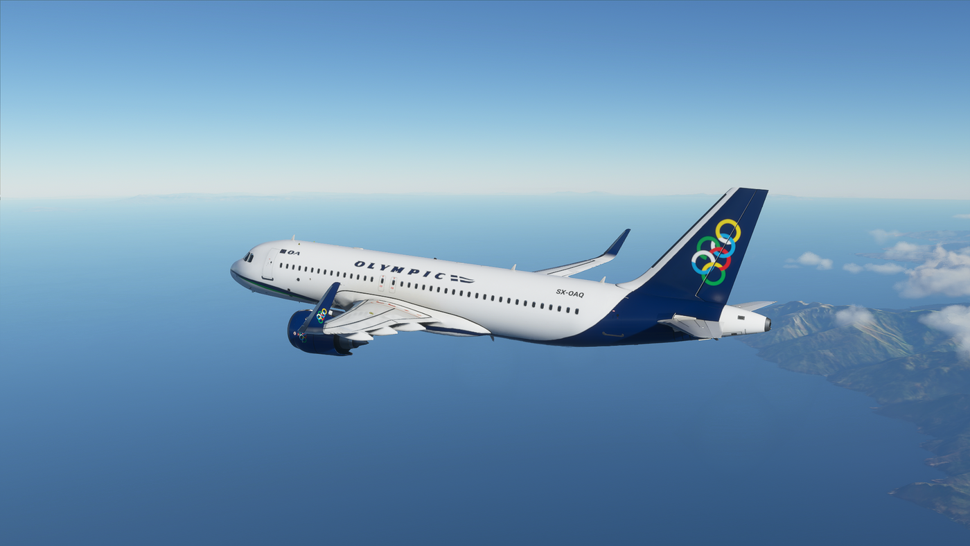 [A32NX] Olympic Air A320 Neo Livery for Microsoft Flight Simulator | MSFS