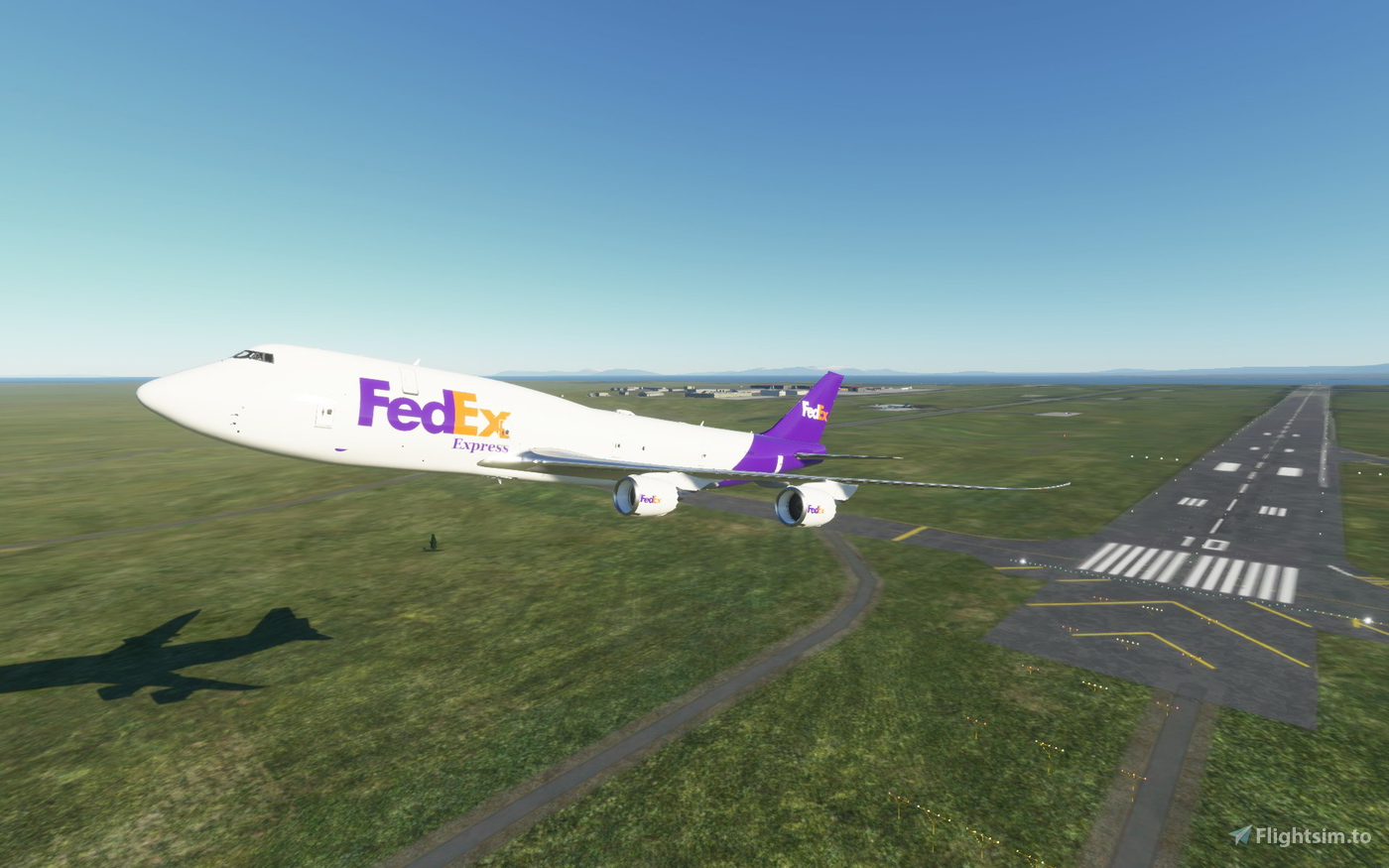 Boeing 747-8F FedEx cargo livery for Microsoft Flight Simulator | MSFS