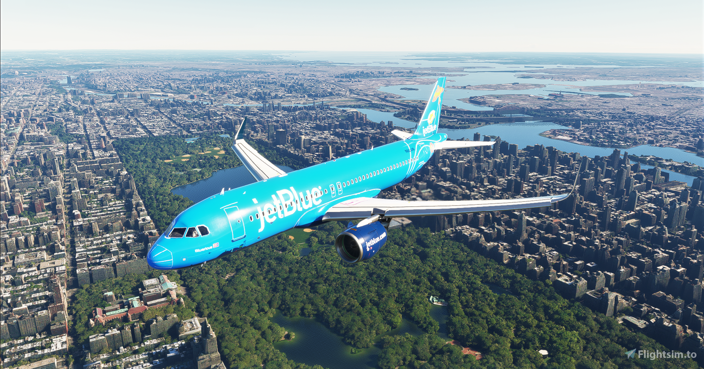8K textures JetBlue "Bluericua" for Microsoft Flight Simulator | MSFS