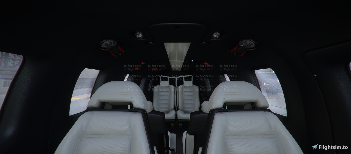 Daher TBM 930 Black/White Interior for Microsoft Flight Simulator | MSFS