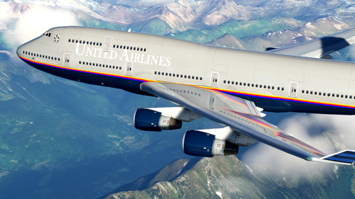 Boeing 747-400 United Airlines » Microsoft Flight Simulator