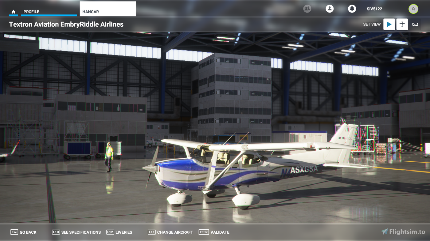 Cessna 172 G1000 Embry Riddle Livery for Microsoft Flight Simulator | MSFS