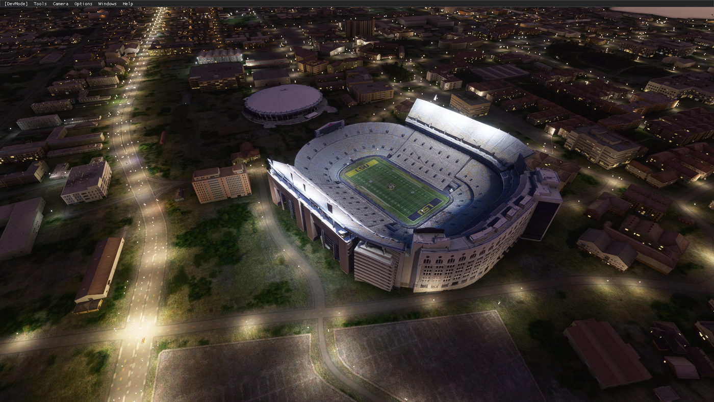 LSU stadium for Microsoft Flight Simulator | MSFS