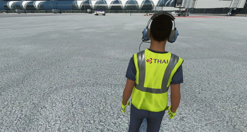 Thai Airways Ground Crew Textures for Microsoft Flight Simulator | MSFS