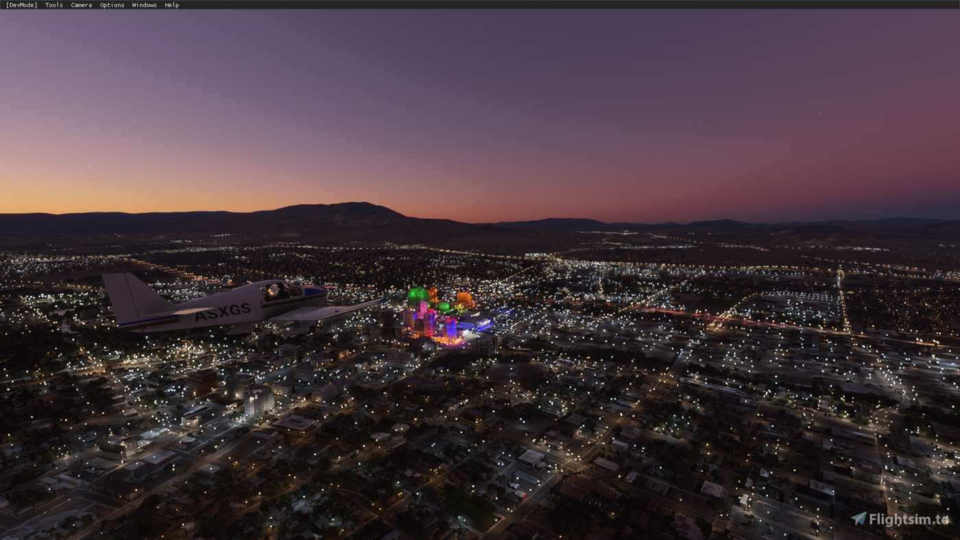 Reno NEVADA Night Enhanced for Microsoft Flight Simulator | MSFS