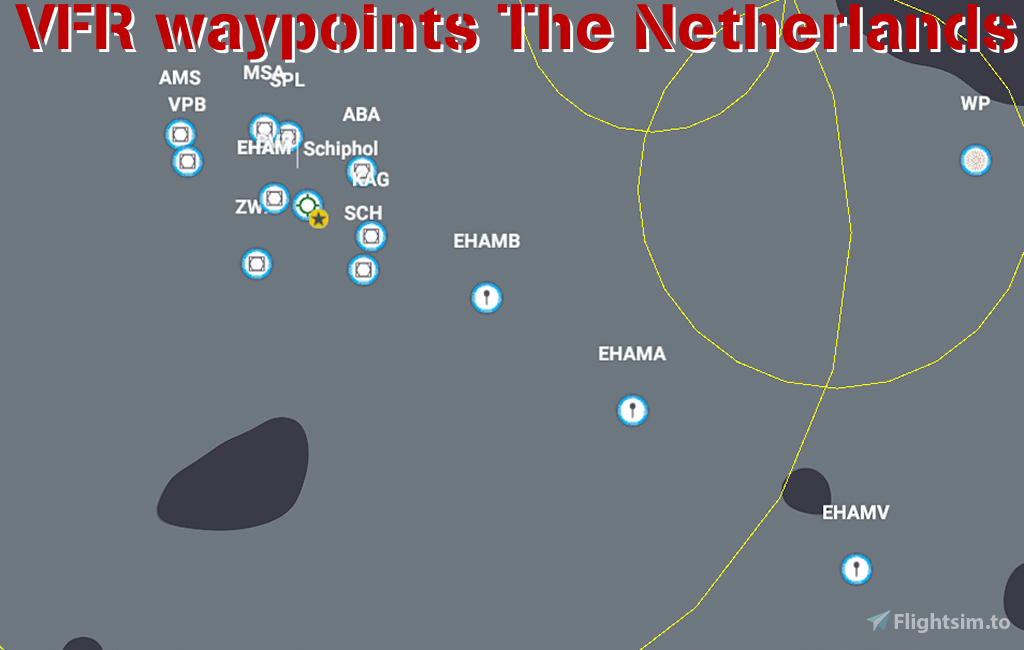 VFR waypoints of the Netherlands voor Microsoft Flight Simulator | MSFS