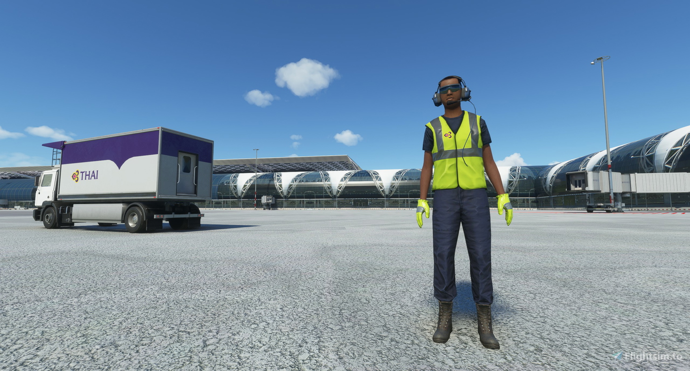 Thai Airways Ground Crew Textures for Microsoft Flight Simulator | MSFS