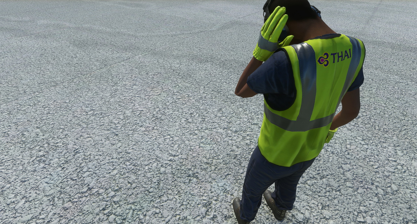 Thai Airways Ground Crew Textures for Microsoft Flight Simulator | MSFS