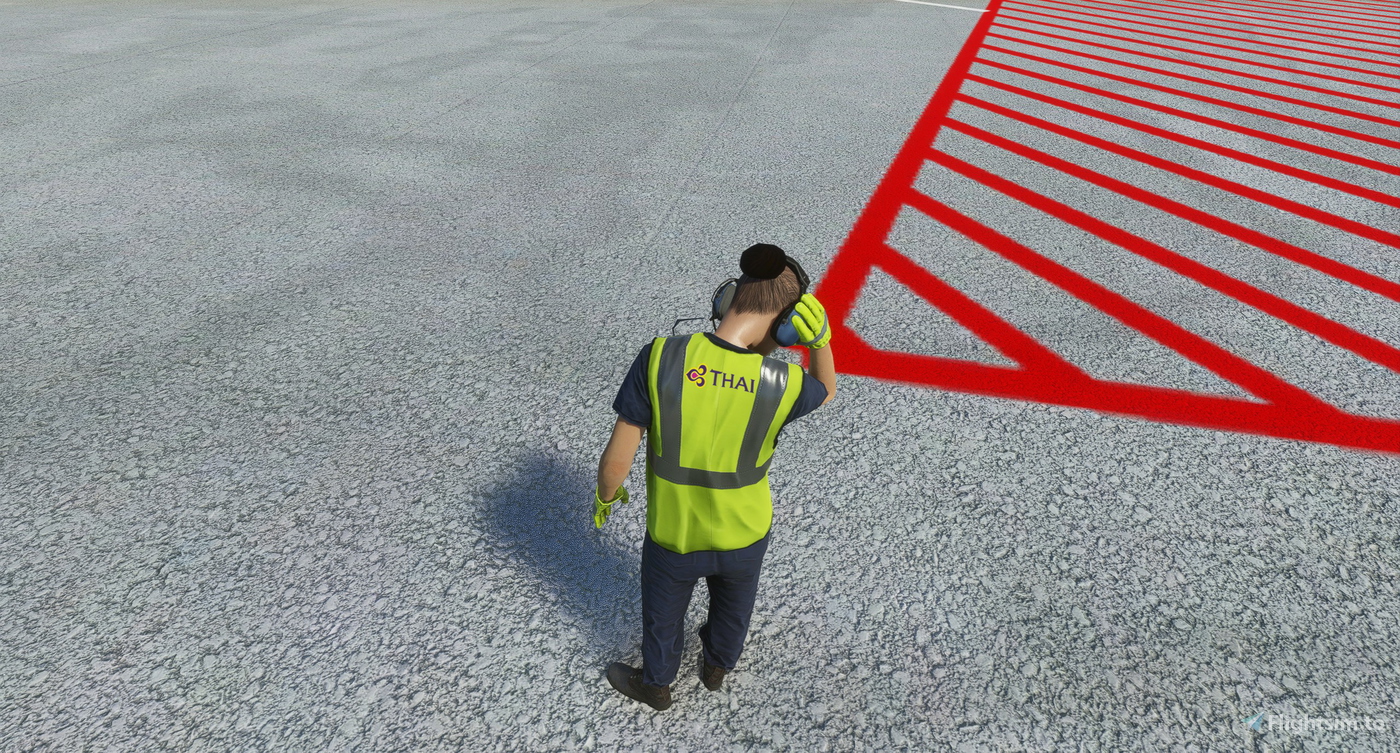Thai Airways Ground Crew Textures for Microsoft Flight Simulator | MSFS