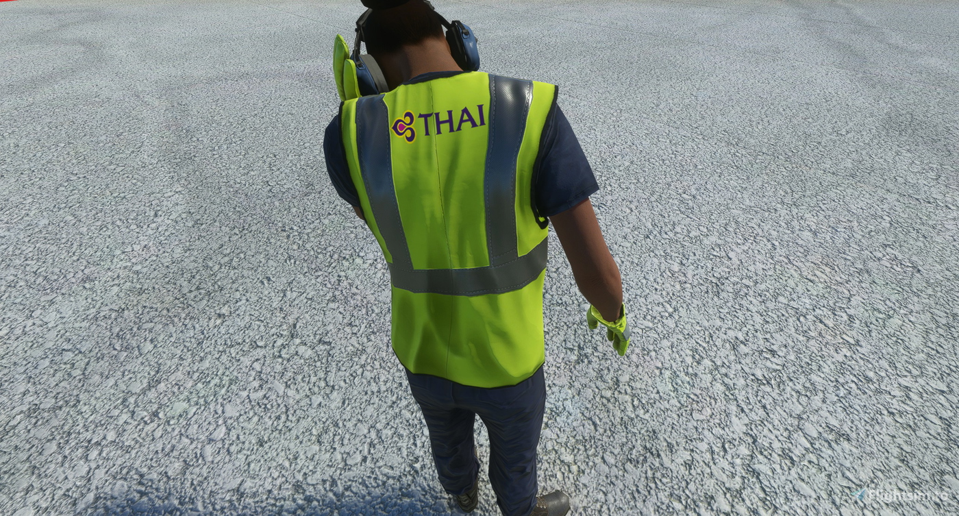 Thai Airways Ground Crew Textures for Microsoft Flight Simulator | MSFS