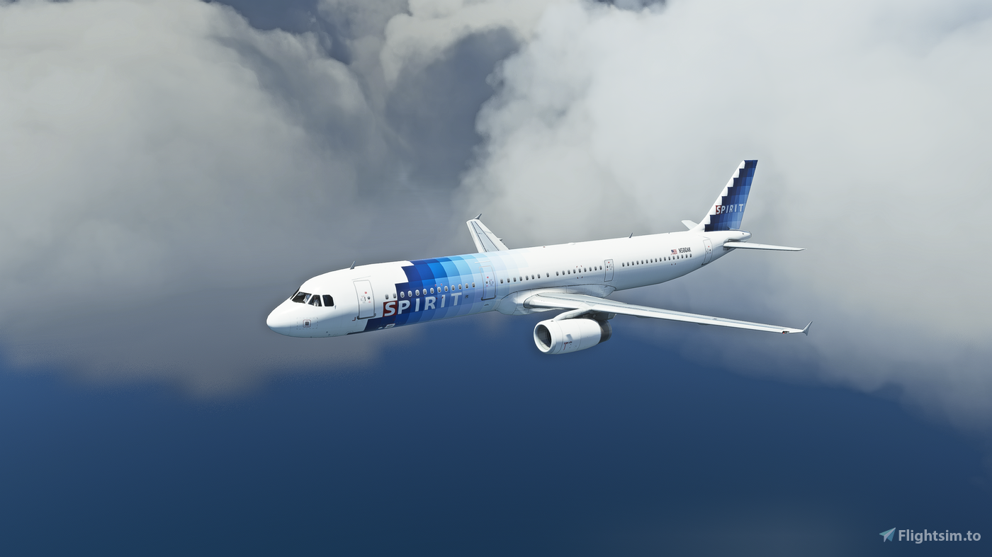 Spirit Airlines A321 (Blue Checkers) for Microsoft Flight Simulator | MSFS