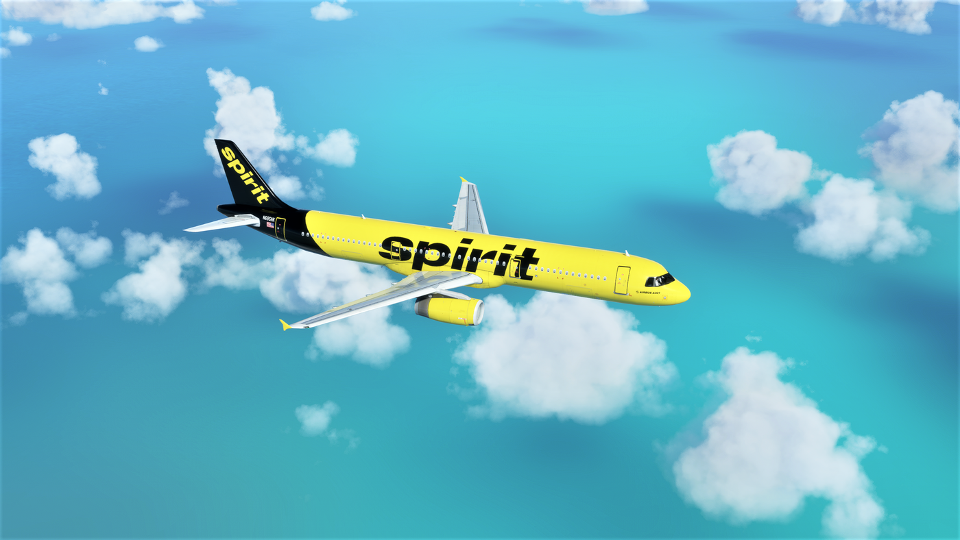 Spirit Airlines A321 (Black Tail) 对于 Microsoft Flight Simulator | MSFS