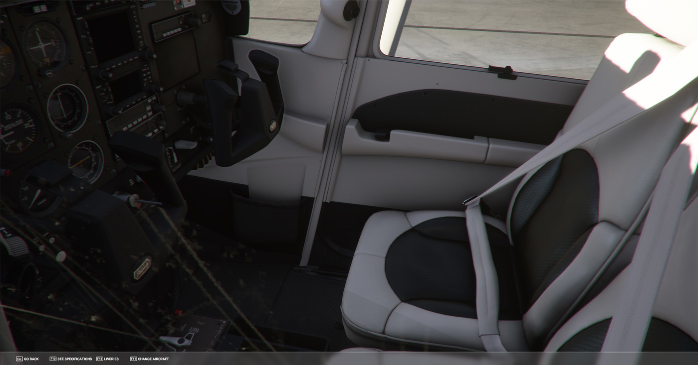 C172 Classic - White Interior w/black panel. for Microsoft Flight ...