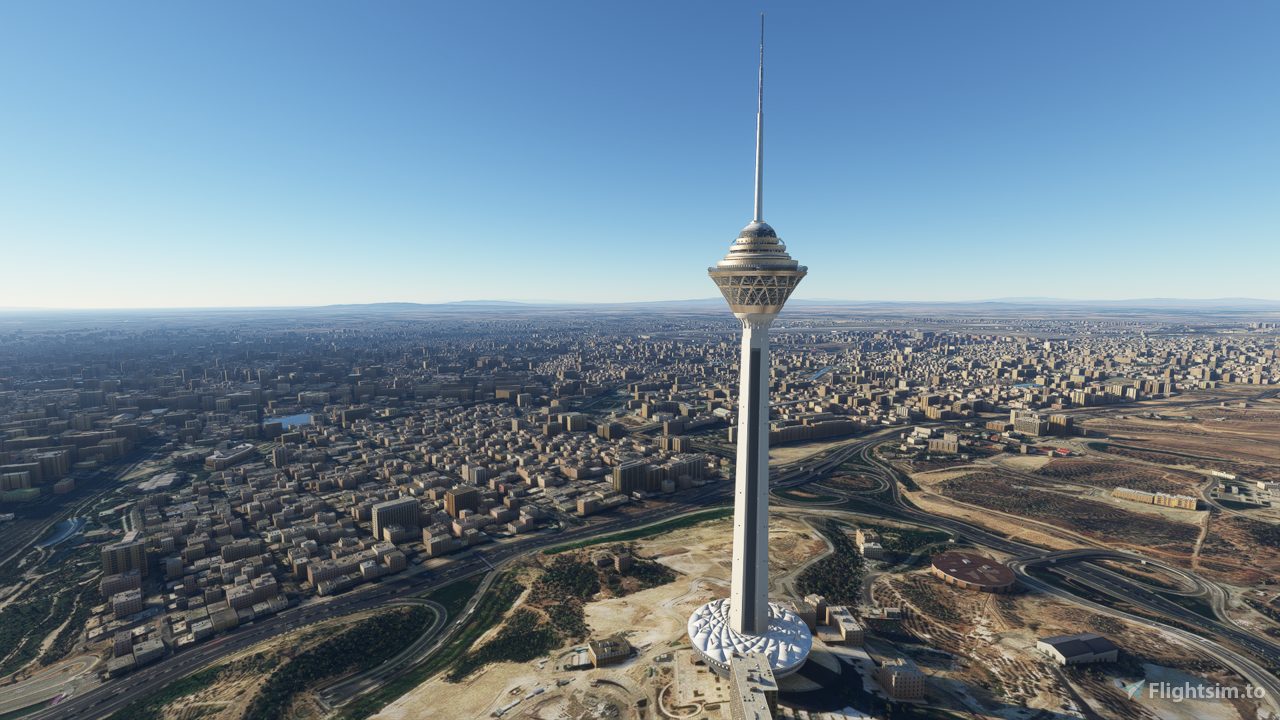 Iran - Tehran Milad & Azadi Tower Scenery for Microsoft Flight ...