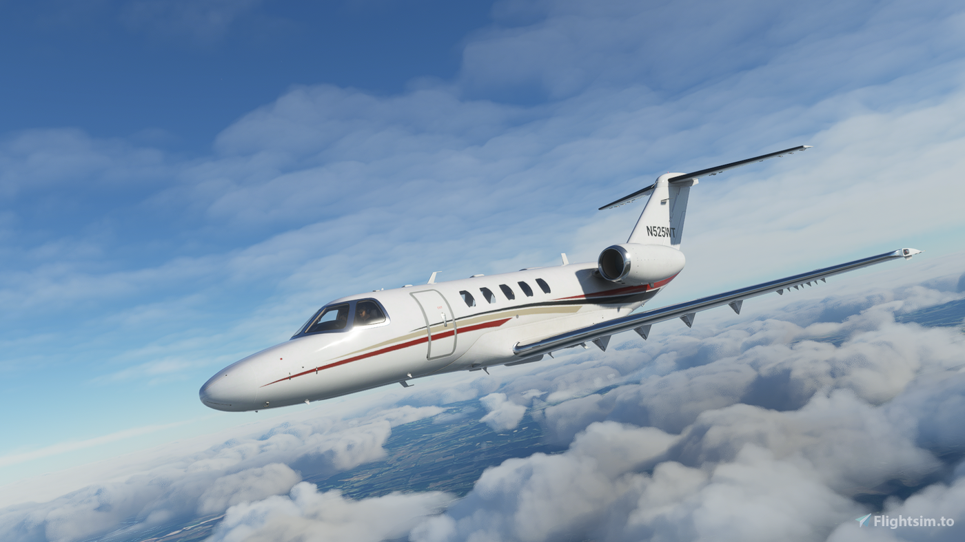 Citation CJ4 Red/Gold Livery for Microsoft Flight Simulator | MSFS