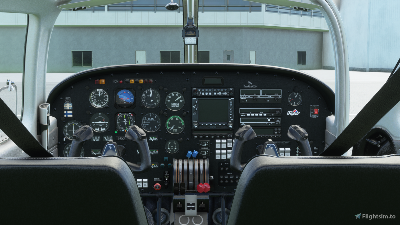 Black Cockpit for the Carenado Piper PA44 Seminole for Microsoft Flight ...