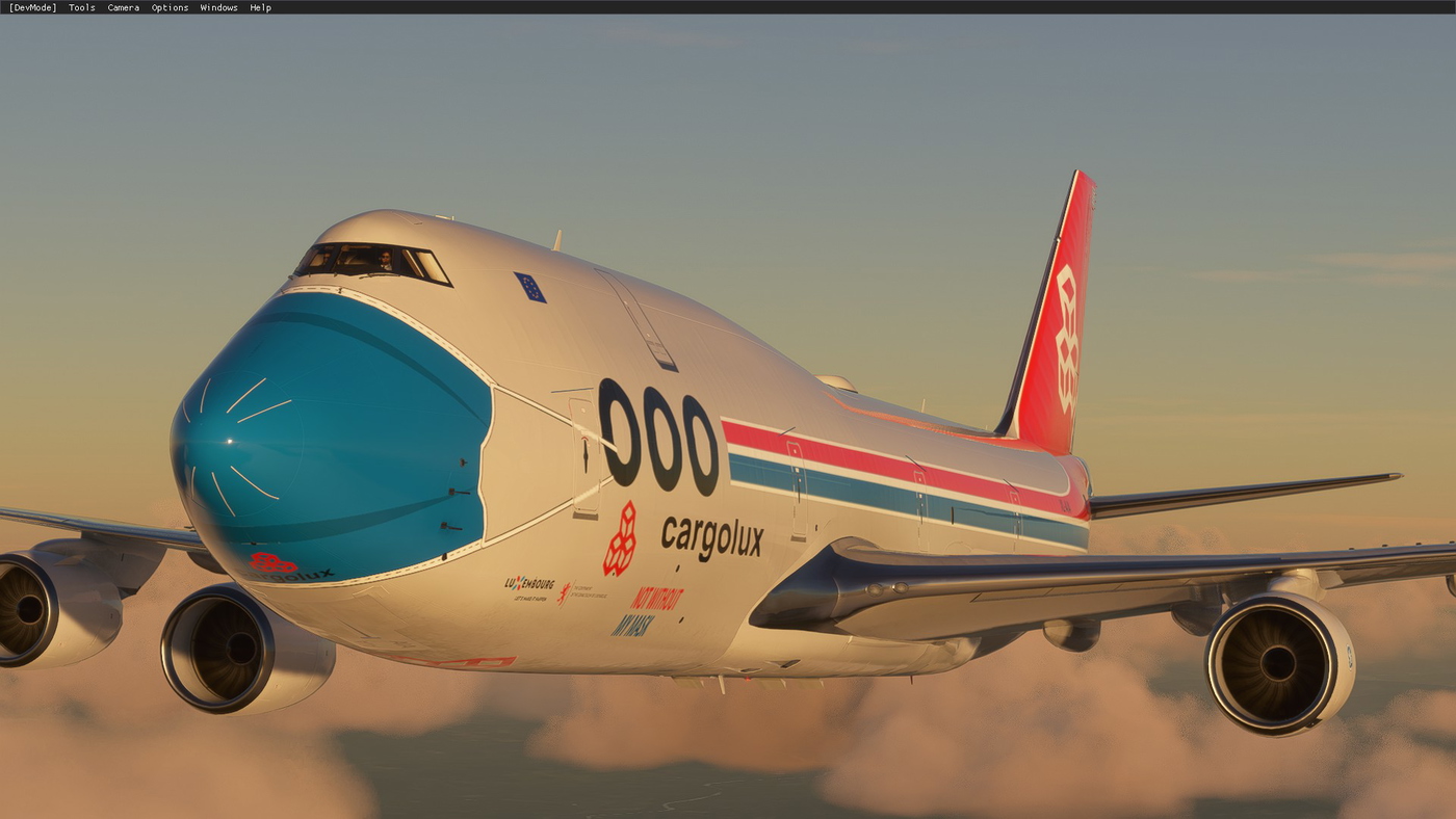 Boeing 747-8 Cargolux masked for Microsoft Flight Simulator | MSFS