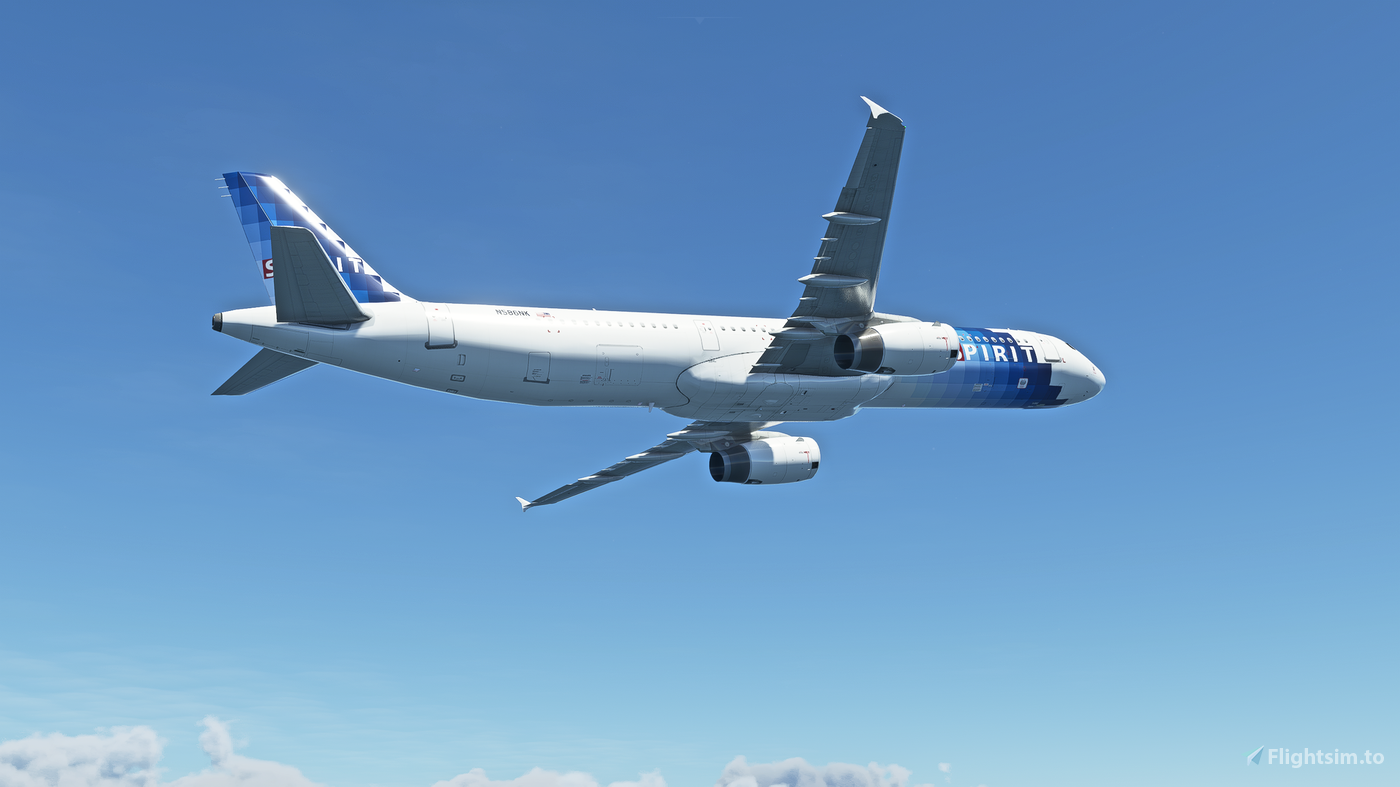 Spirit Airlines A321 (Blue Checkers) for Microsoft Flight Simulator | MSFS