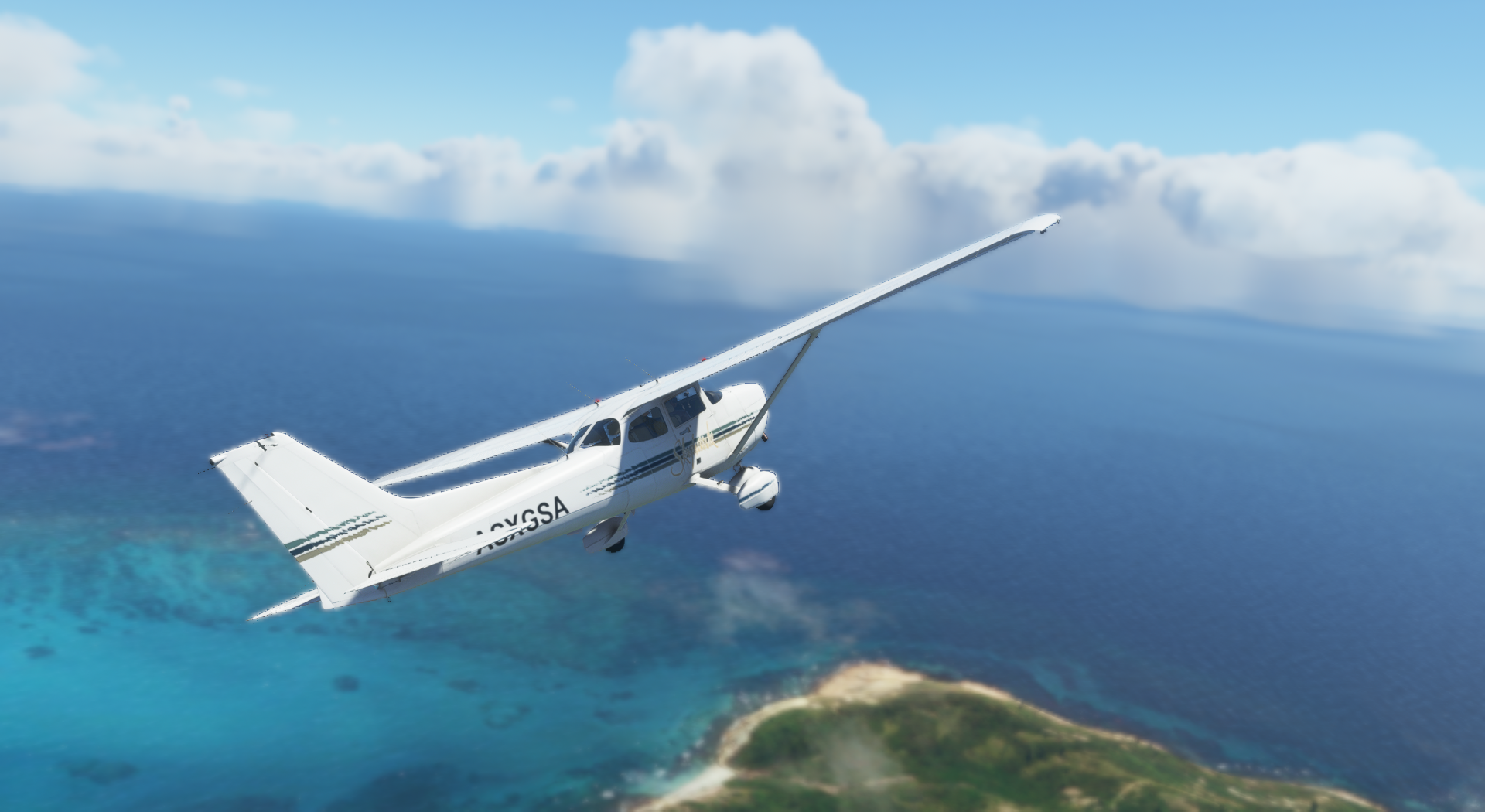 Cessna 172Sp (G1000 & Classic) Art Stripes - Green Blue Gold AND Grey ...