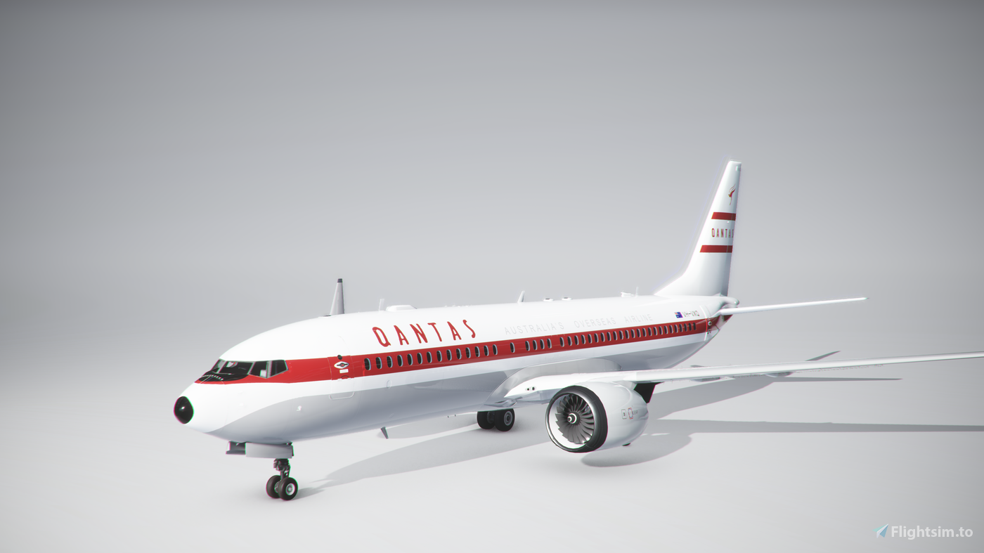 737 Max - Qantas Retro Roo II [8K] for Microsoft Flight Simulator | MSFS