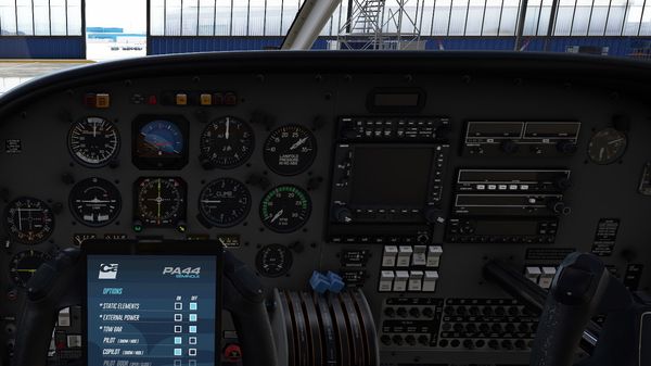 Piper PA44 Seminole - Dark Grey Interior with Dark Cockpit Panel for ...