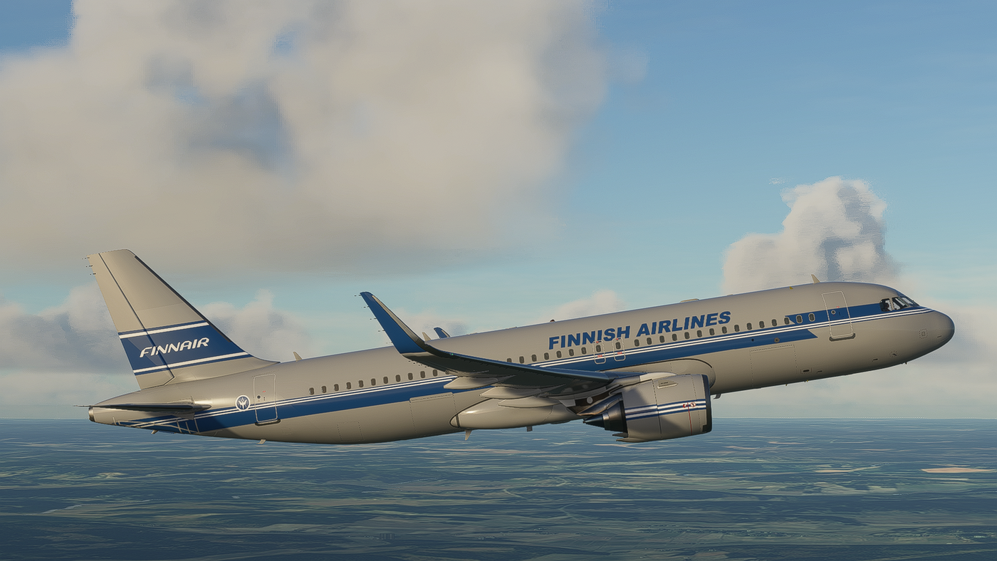 [8K] Finnair Retro A320neo Livery for Microsoft Flight Simulator | MSFS