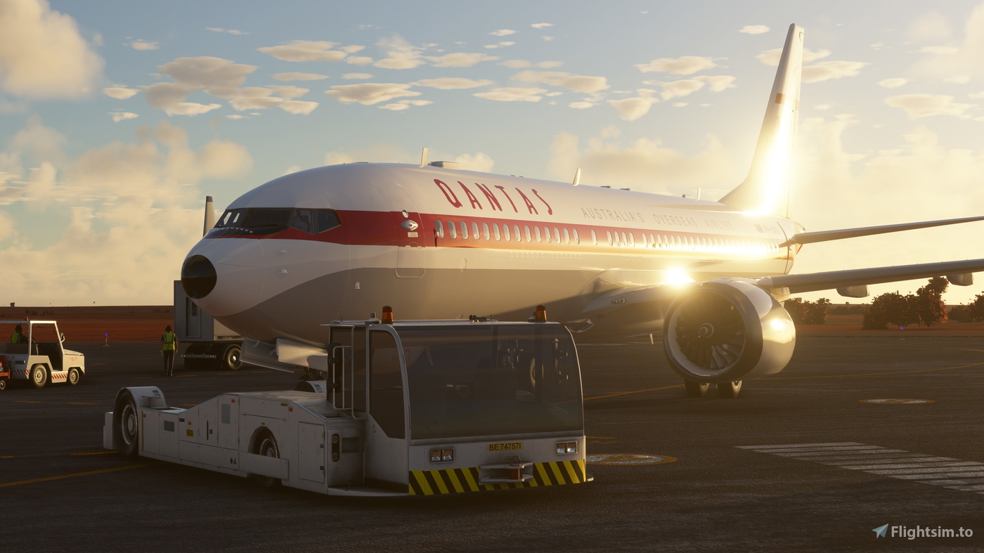 737 Max - Qantas Retro Roo II [8K] for Microsoft Flight Simulator | MSFS