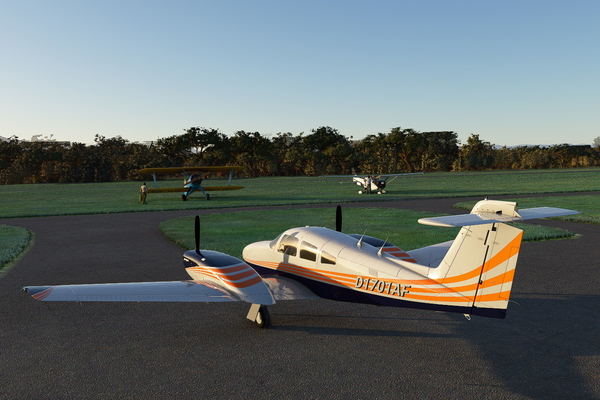 Piper PA44 Seminole - Dark Grey Interior with Dark Cockpit Panel for ...