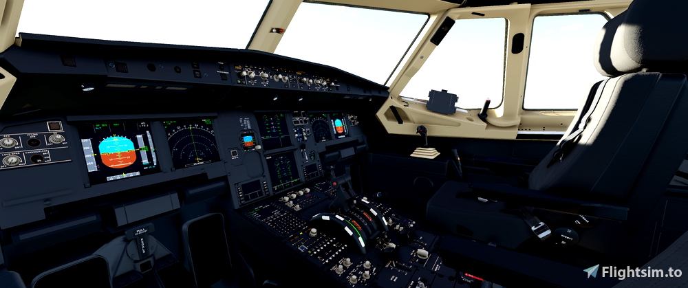 0000 JD Cockpit A320NEO Black/Creme w. Black or Creme Seats (optional ...