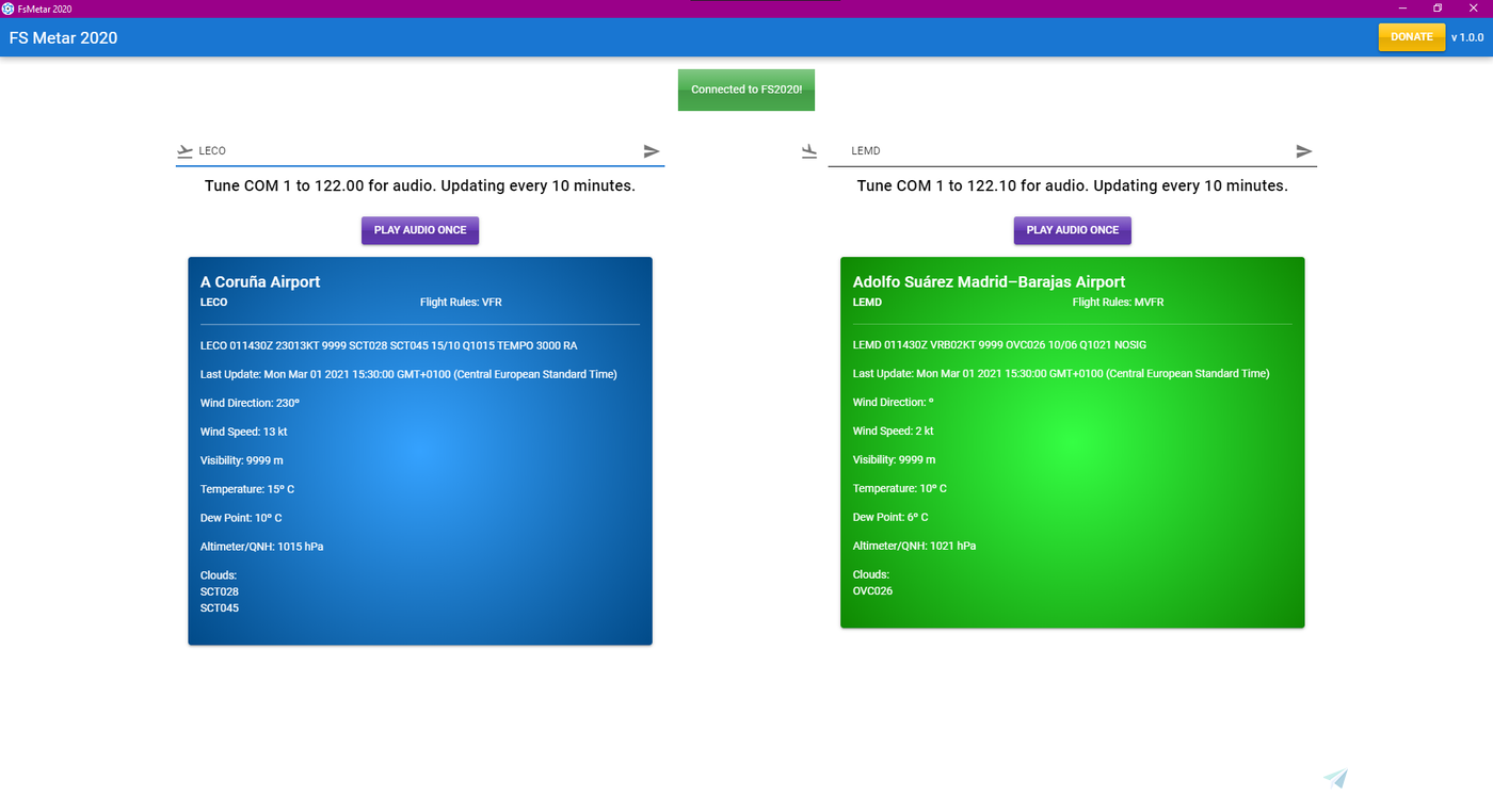 FS Metar 2020 for Microsoft Flight Simulator | MSFS