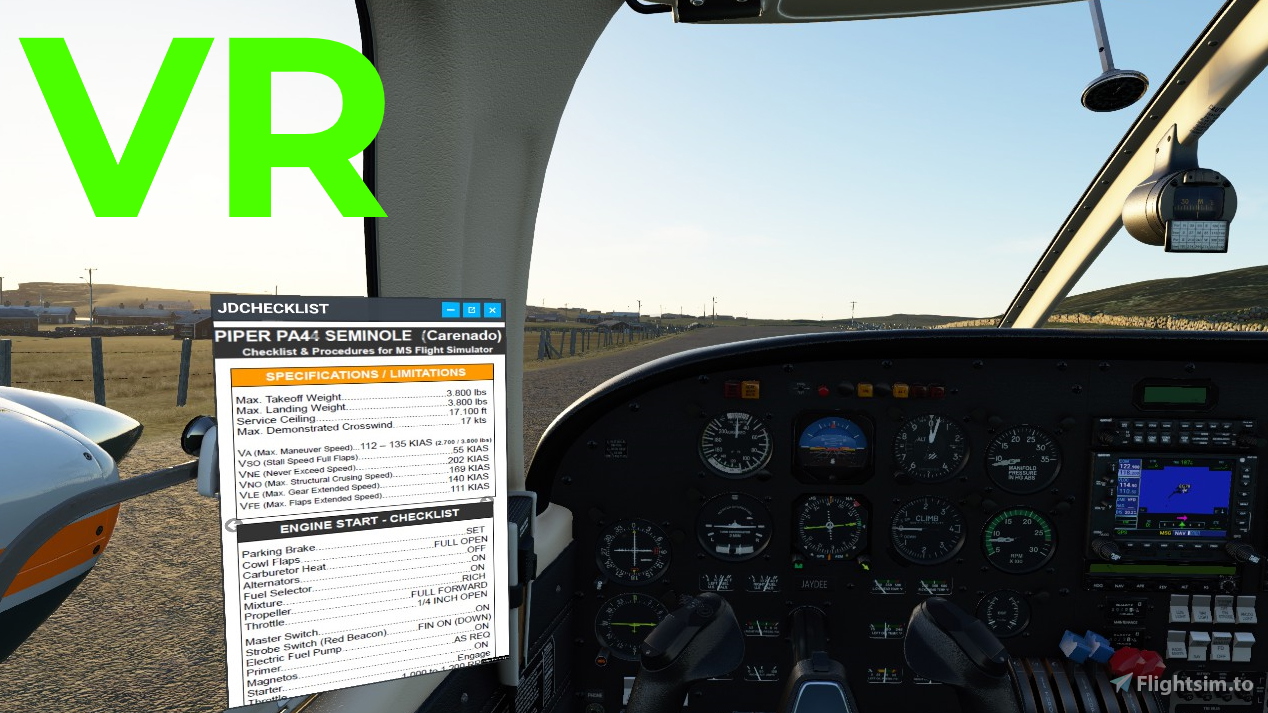 JayDee´s Ingame Toolbar Checklists for Microsoft Flight Simulator | MSFS