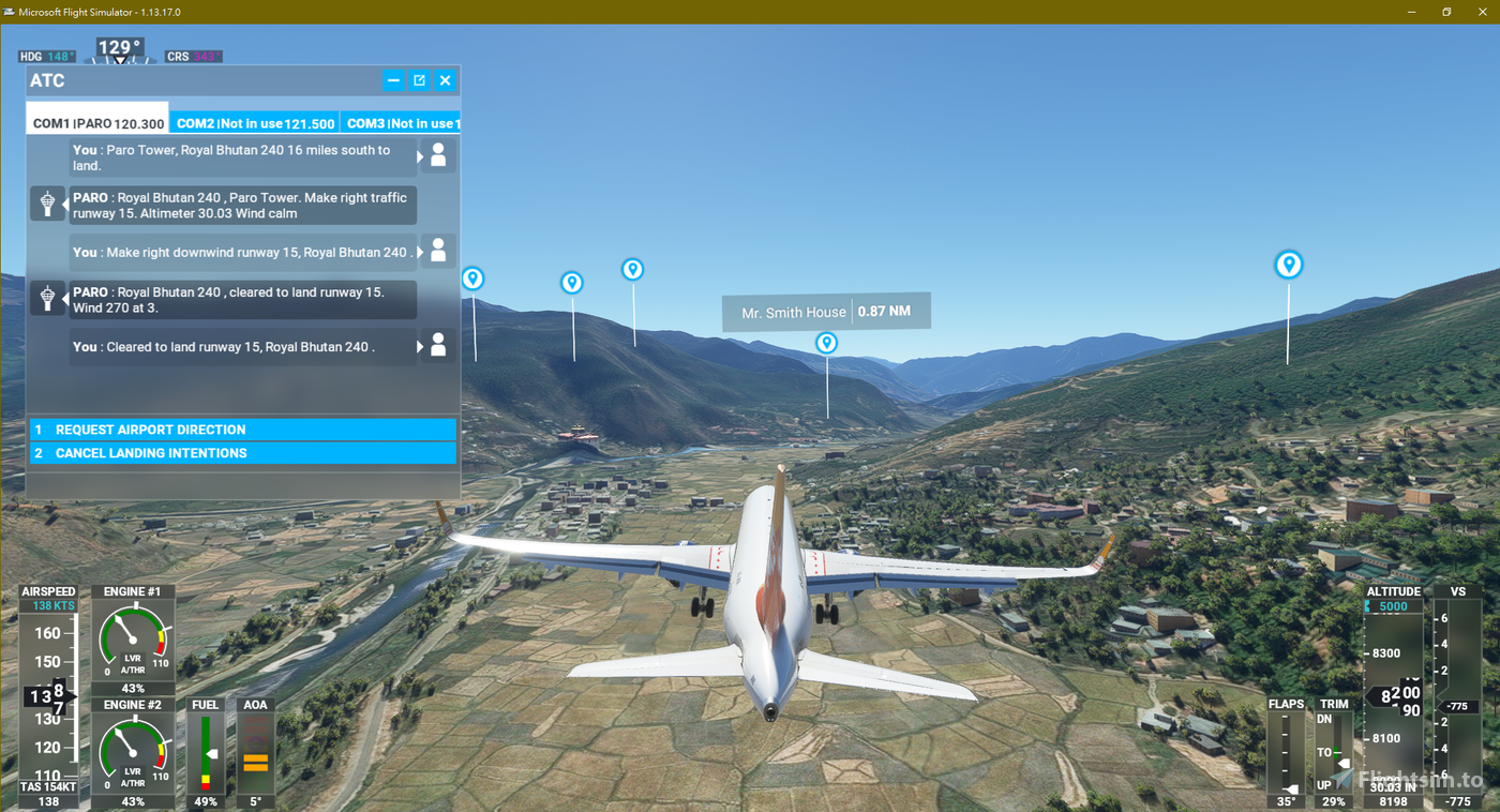 Paro Airport (VQPR) Remake and Nearby Landmarks for Microsoft Flight ...