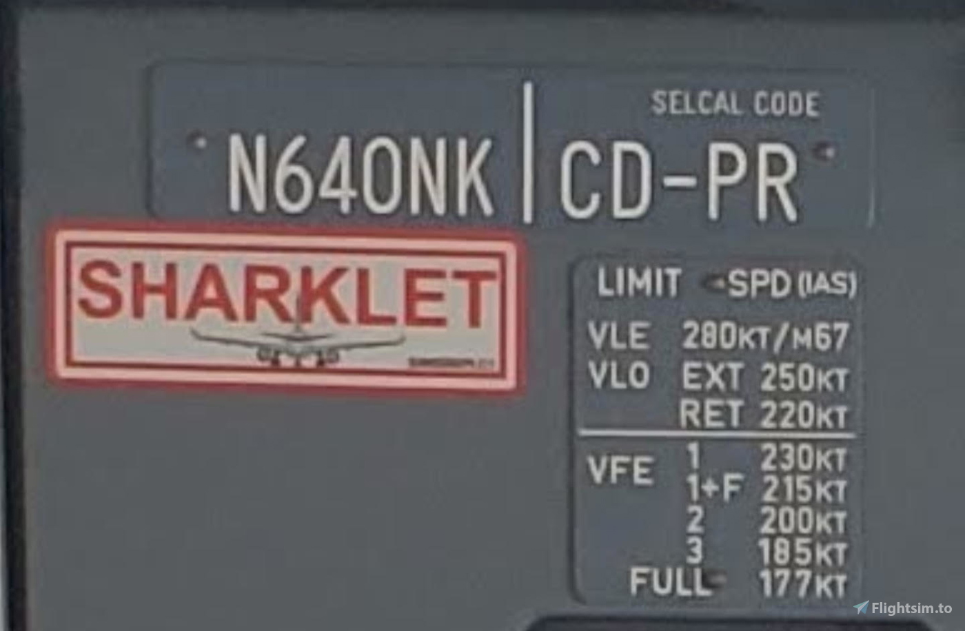 REAL SPIRIT Selcal Code Plate + REAL Sharklet Sticker for A32NX for ...