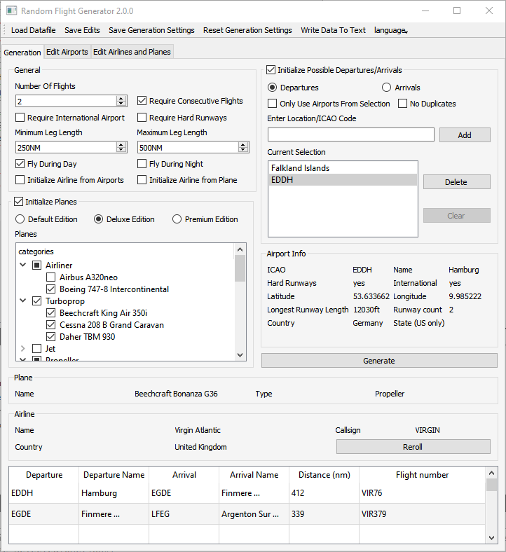 Random Flight Generator for Microsoft Flight Simulator | MSFS