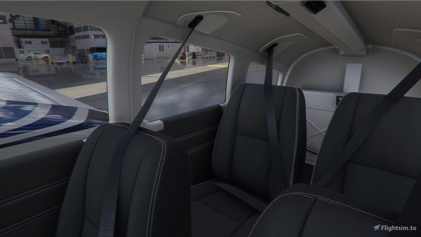 Piper PA44 Seminole - Dark Grey Interior with Dark Cockpit Panel for ...