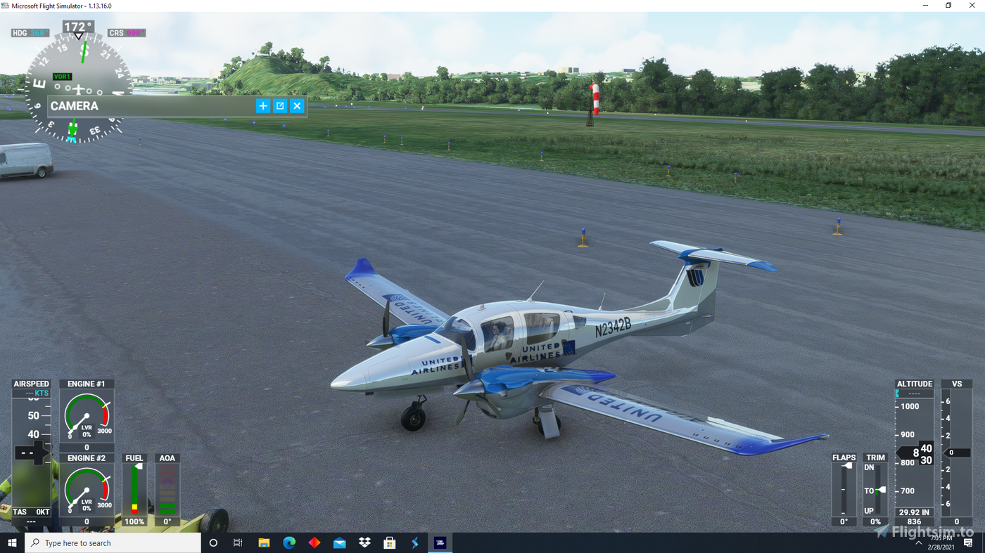 Diamond DA62 united airlines for Microsoft Flight Simulator | MSFS