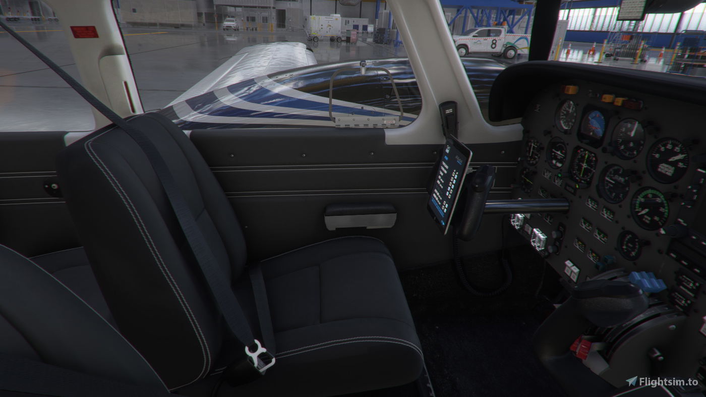 Piper PA44 Seminole - Dark Grey Interior with Dark Cockpit Panel for ...