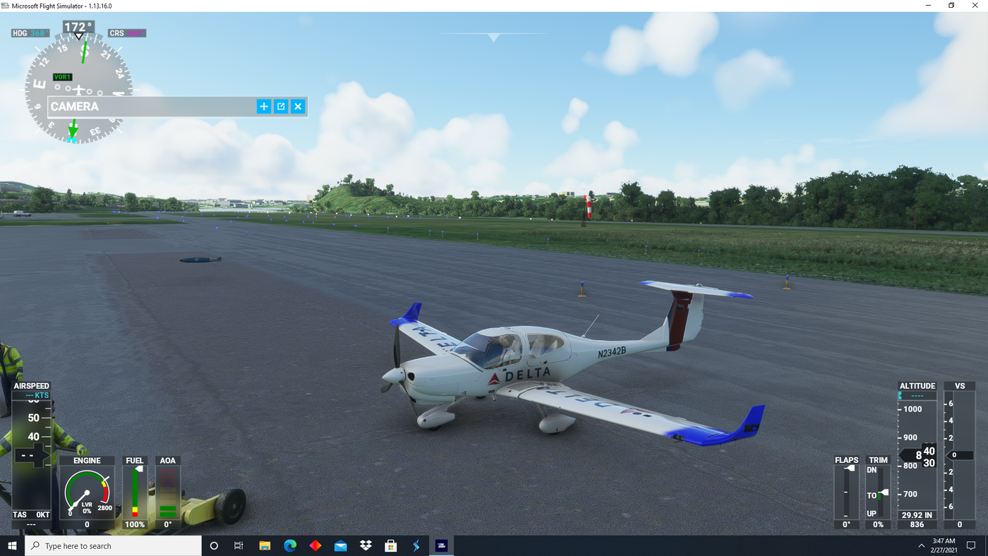 Diamond DA40 delta airlines livery for Microsoft Flight Simulator | MSFS