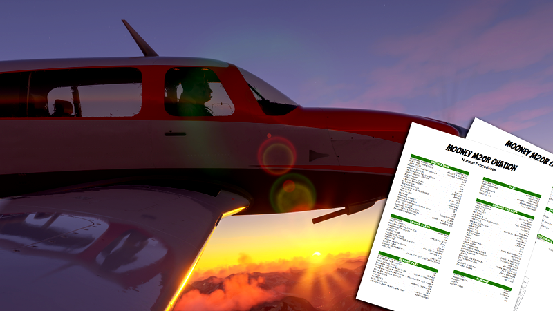 Mooney M20J Ovation Checklist for Microsoft Flight Simulator | MSFS