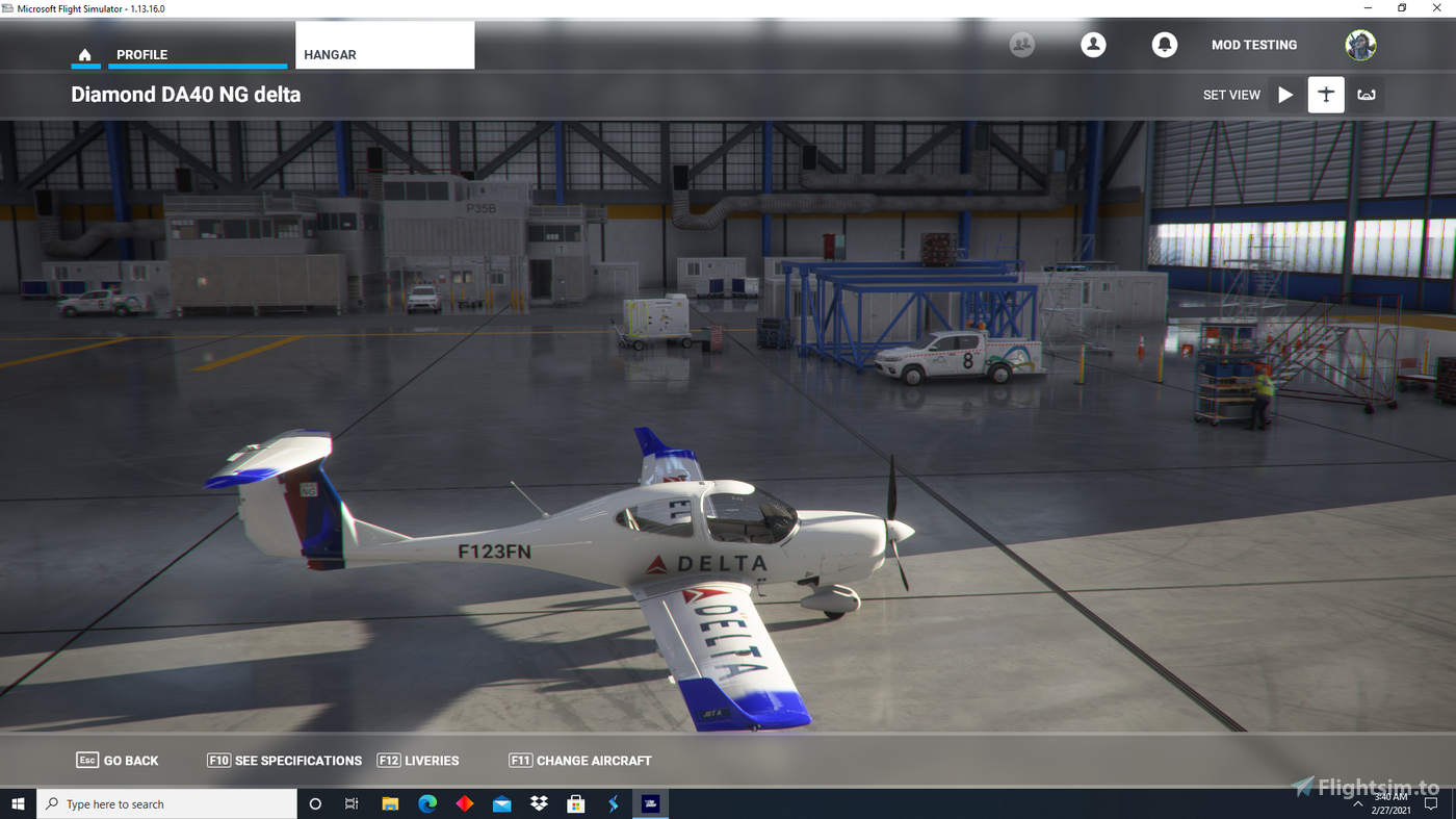 Diamond DA40 delta airlines livery for Microsoft Flight Simulator | MSFS