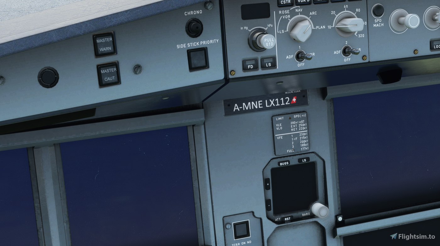 SWISS Selcal Code Plate for A32NX for Microsoft Flight Simulator | MSFS