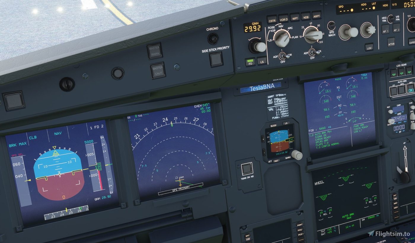 TeslaBNA Selcal Code Plate for A32NX for Microsoft Flight Simulator | MSFS