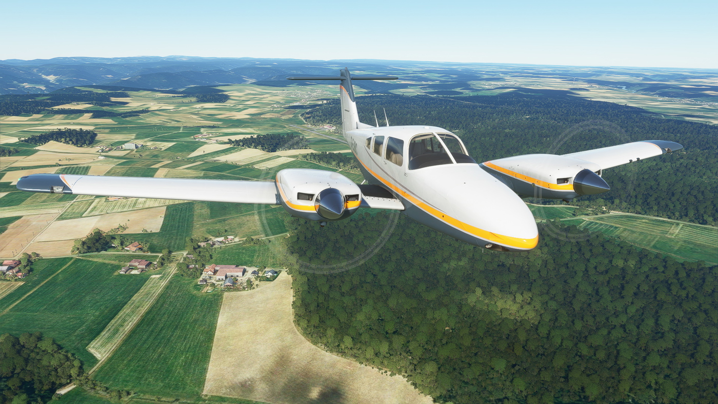 Piper PA44 Seminole livery "Grey and Orange with chrome propeller nose ...