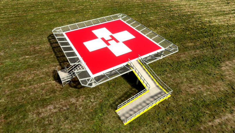 Helipads pack | 4 shapes | PBR textures | fully customisable for ...