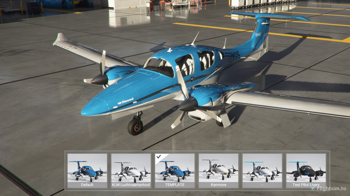 Diamond DA62 paintkit for Microsoft Flight Simulator | MSFS