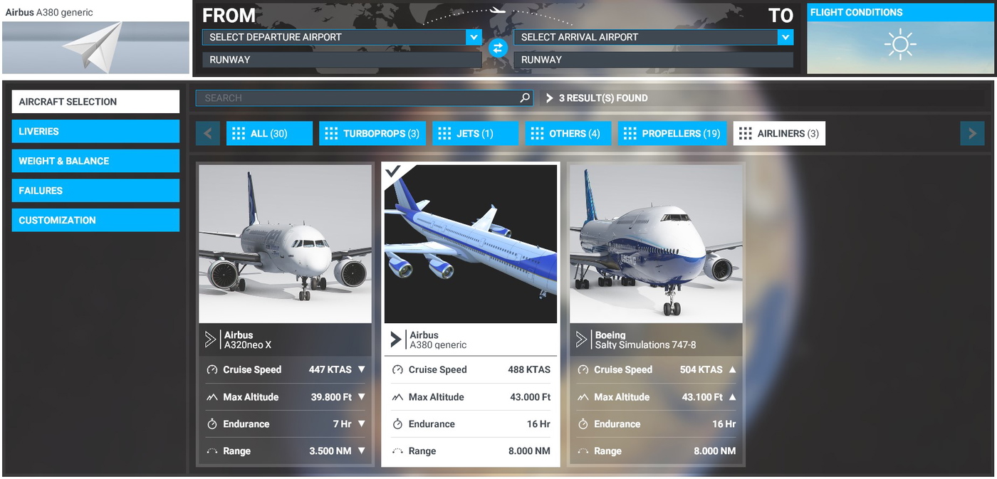 Airbus A380 generic para Microsoft Flight Simulator | MSFS