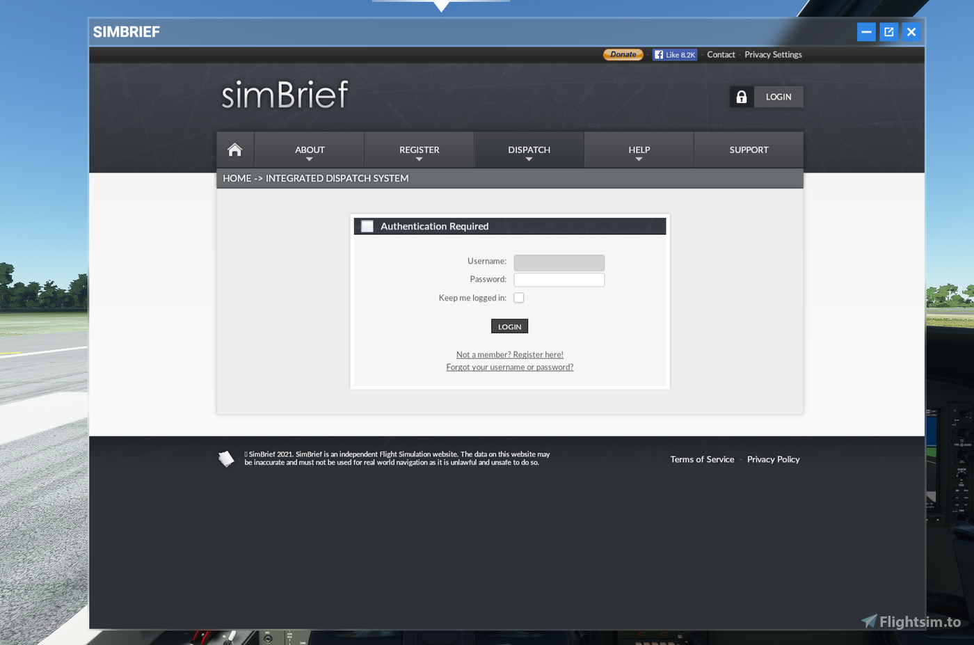 Simbrief In-Game panel WIP for Microsoft Flight Simulator | MSFS